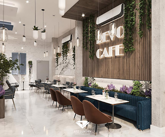 Thiết kế quán cafe Revo Coffee 70m2 tại Hải Dương